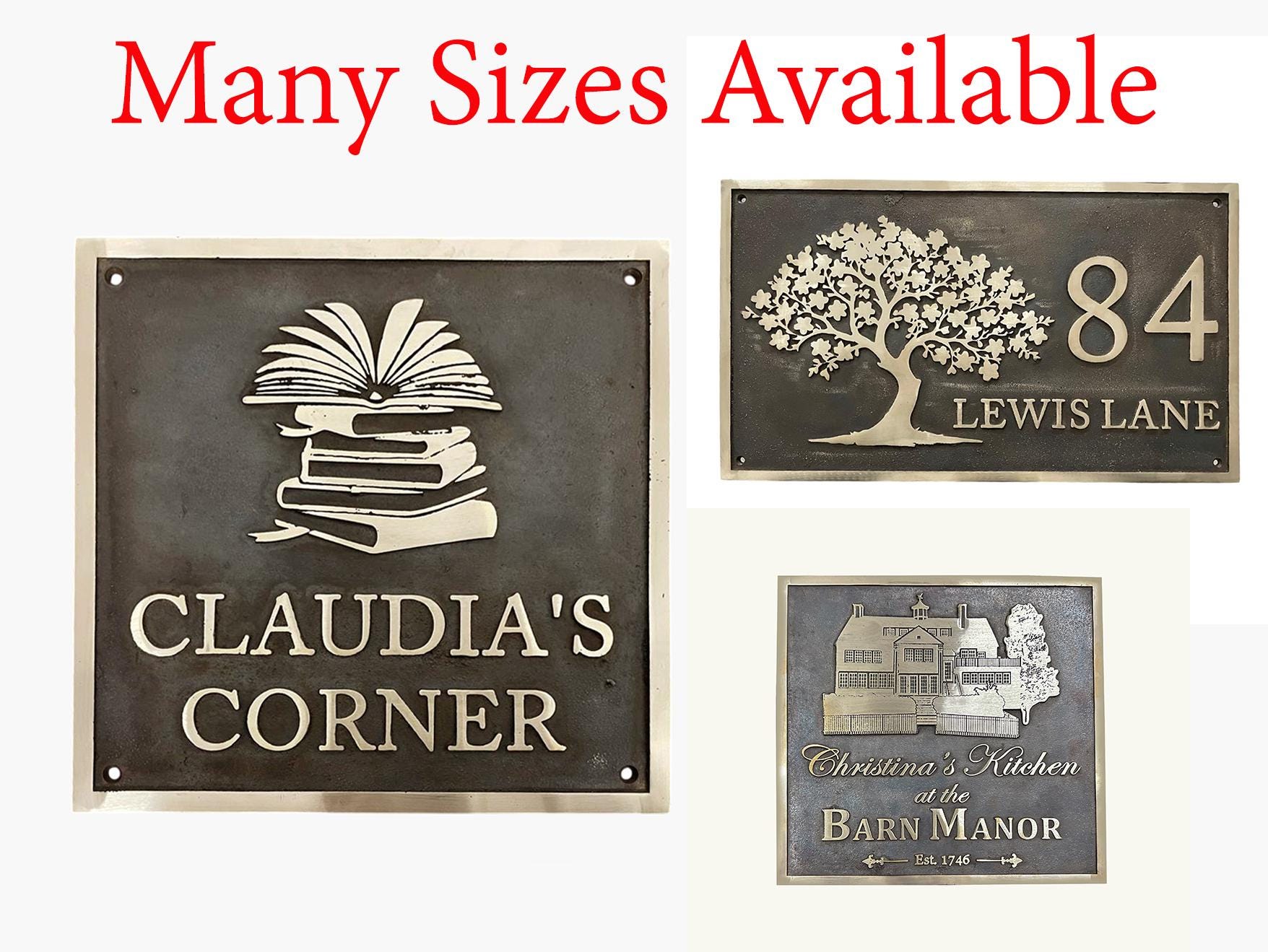 Custom Bronze Established Year Plaque – Business Signs - Personalized ...