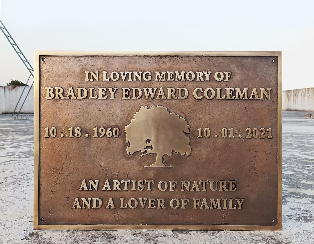 Personalized Memorial Plaques - Bronze Custom Plaque - Commemorative ...