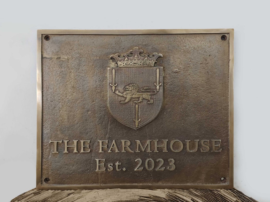 Custom Made Cast Bronze Signs & Plaques - Personalized Logo/crest Plaque - Bronze Anniversary ...