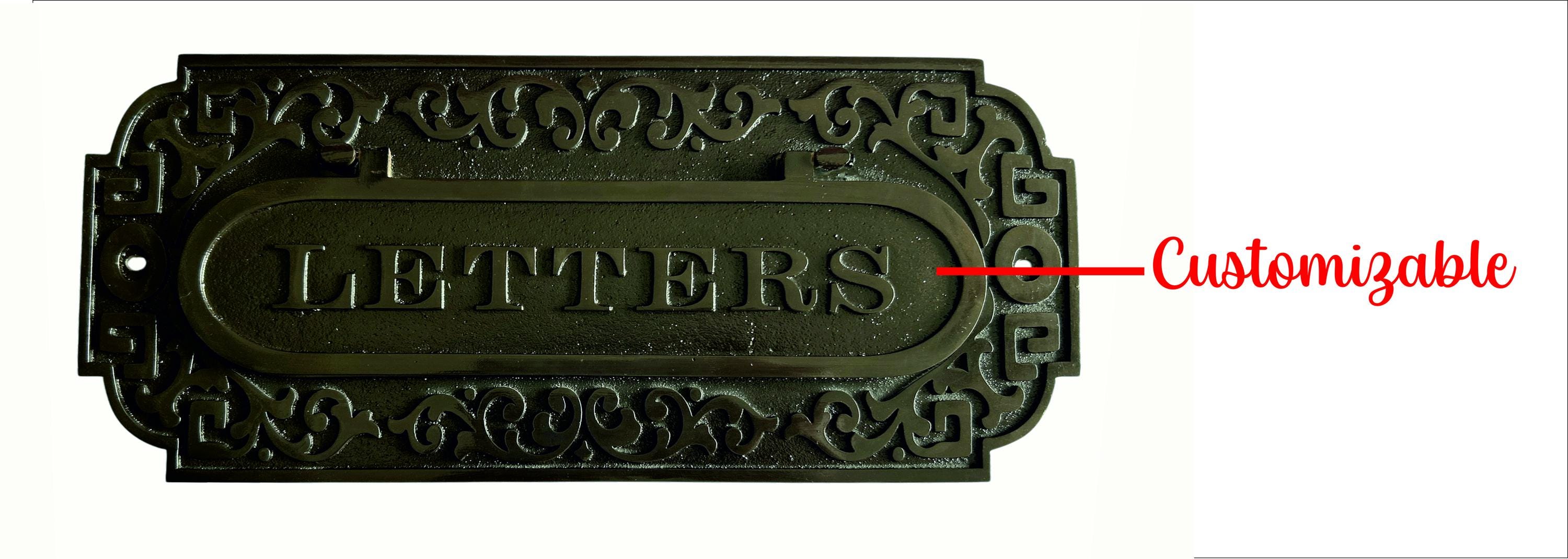 Personalized Bronze Mail Slot – Letter Flap – Front Door Postal Slot ...