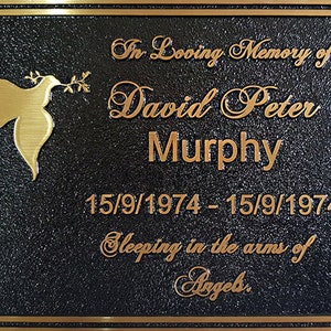 Customized Cast Brass Memorial Plaques Cemetery Colorful - Etsy
