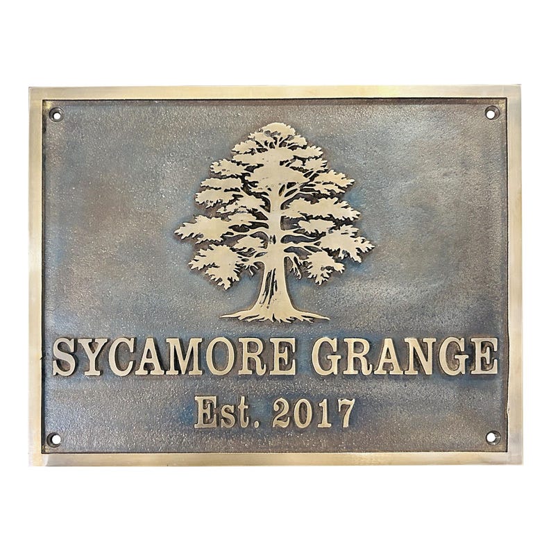 Custom Bronze Metal Plaque – Personalized Cast Sign for Business or ...