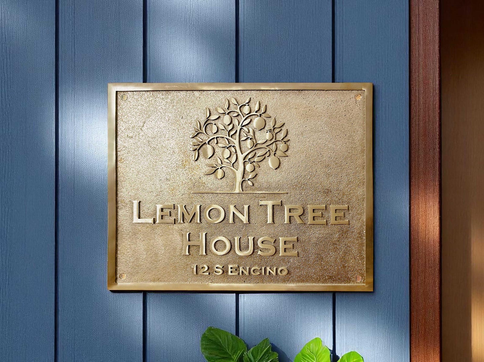 Personalized House Name Signs & Plaques - Customized Brass Plaques ...