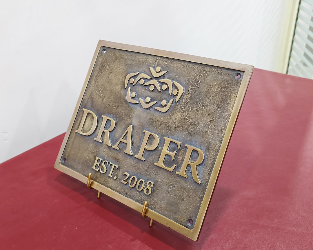 Fully Customized Bronze Plaque Cast Bronze Vintage Signs Surname Gift ...