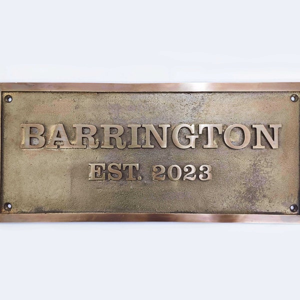 3d Personalized Brass Sign - Etsy
