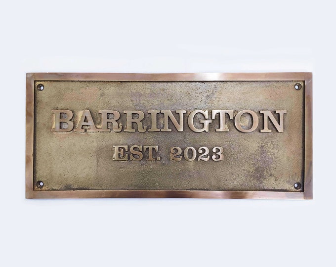 Custom Plaques in Oil-rubbed Bronze - Personalized 3D Plaque - Vintage ...