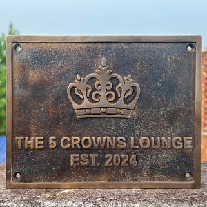 Fully Customized Bronze Plaque Cast Bronze Vintage Signs Family Name ...