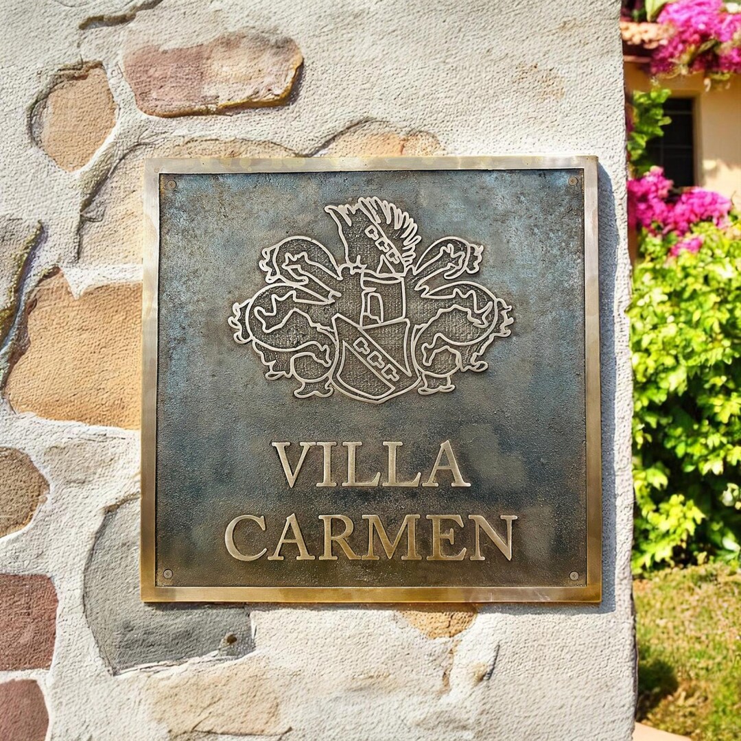 Custom Bronze Villa Signs – Personalized House & Office Nameplates – A ...