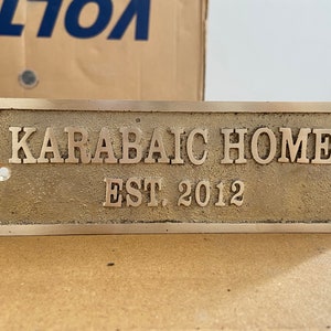 Cast Brass Custom Signs Personalized Decor Metal Signs Long Lasting ...