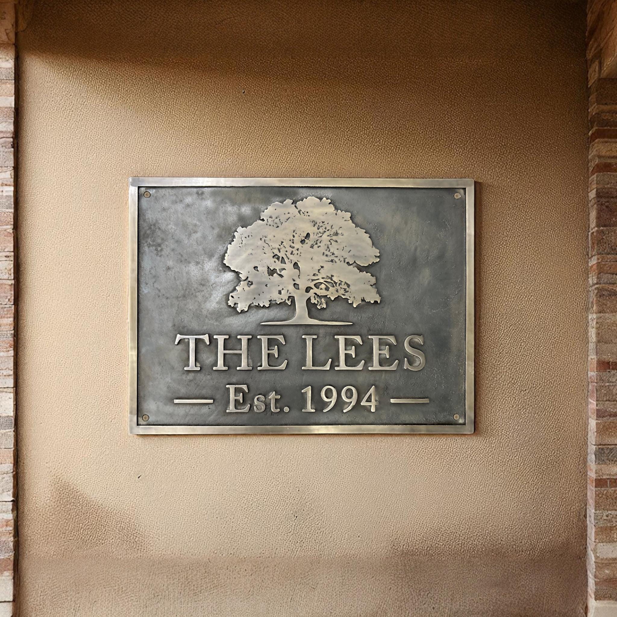 Custom Bronze Plaque – Garden Decor , Vintage-inspired Outdoor Sign ...