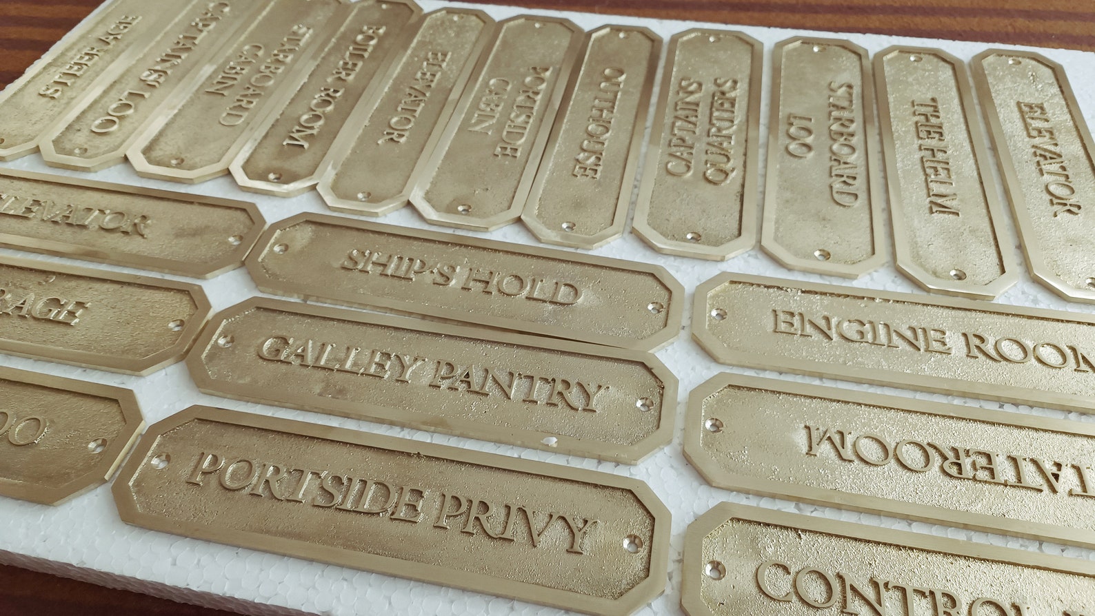 Customized Classic Brass Signs Nautical Signs and Plaques Heavy Duty 3D ...