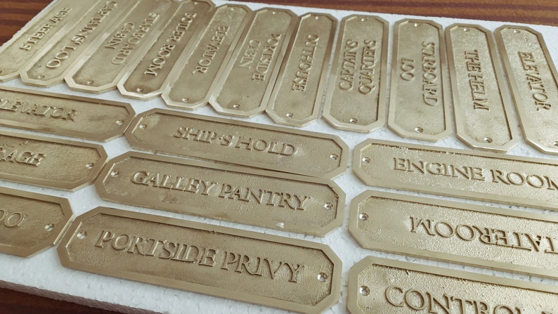 Customized Classic Brass Signs Nautical Gallery Door Signs - Etsy