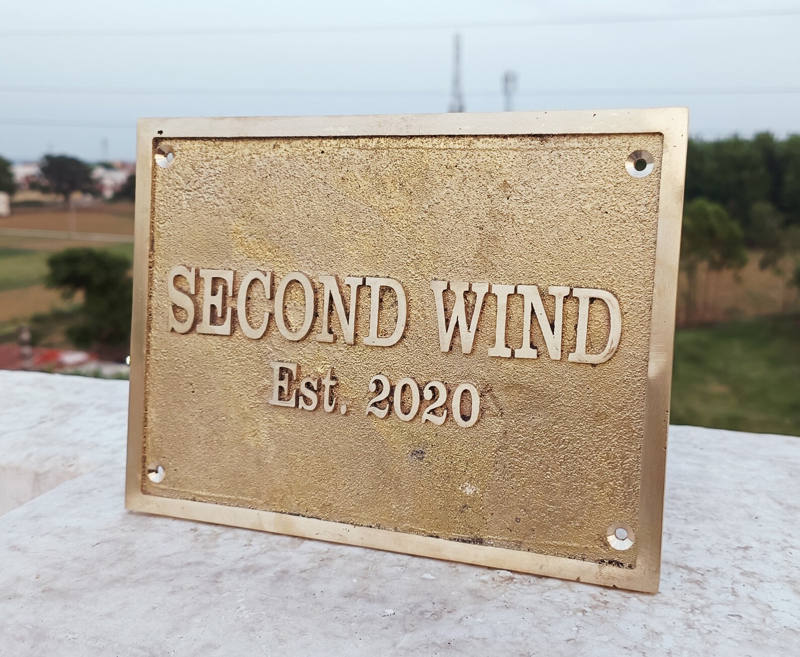 Custom Cast Brass Sign Antique Custom Logo Embossed Sign - Etsy