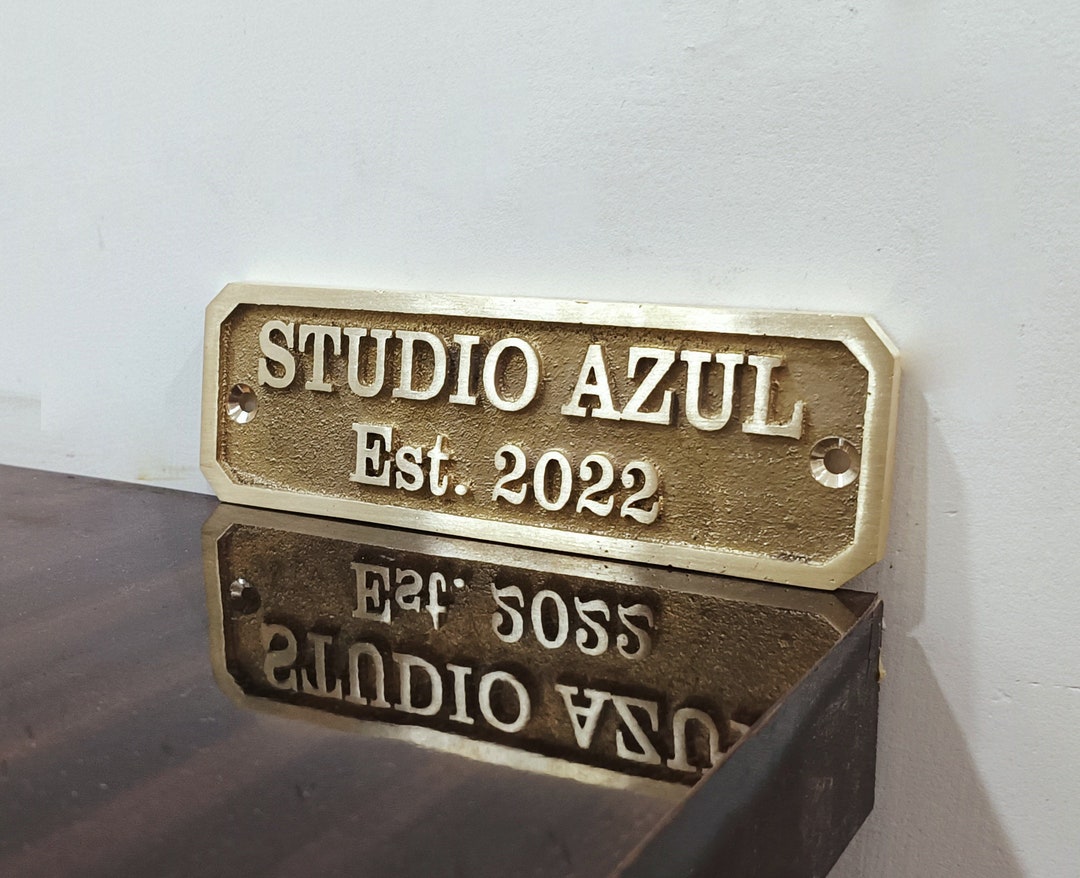 Personalized Cast Brass Signs – Customized Plaques – Established Signs ...