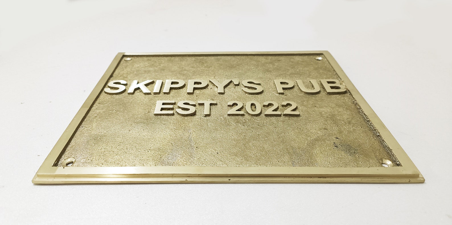 Custom Cast Brass Sign Antique Custom Logo Embossed Sign - Etsy