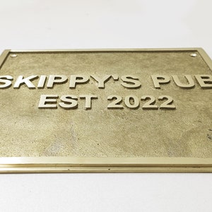 Custom Cast Brass Sign Antique Custom Logo Embossed Sign - Etsy