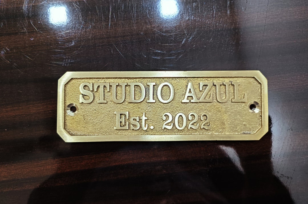 Cast Brass Custom Signs Personalized Decor Metal Signs Long Lasting ...