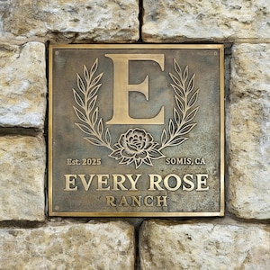 Personalized Bronze Address Signs - Street Number Plaques - Wall ...