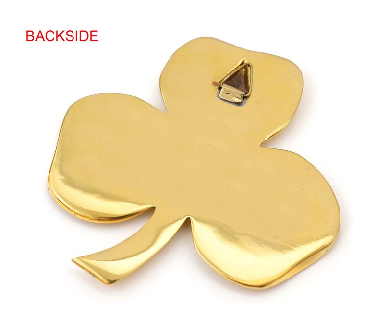 Solid Brass Shamrock Wall Hanging – Irish Lucky Charm, Celtic Spring ...