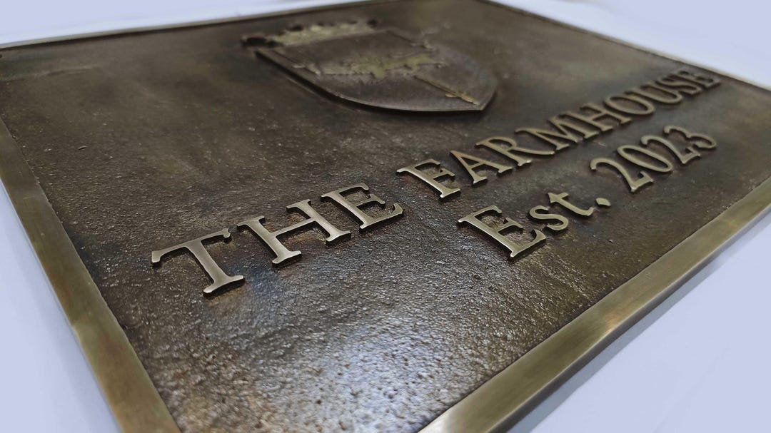 Personalized Memorial Plaque in Cast Bronze - Memorial Bench Plaque ...