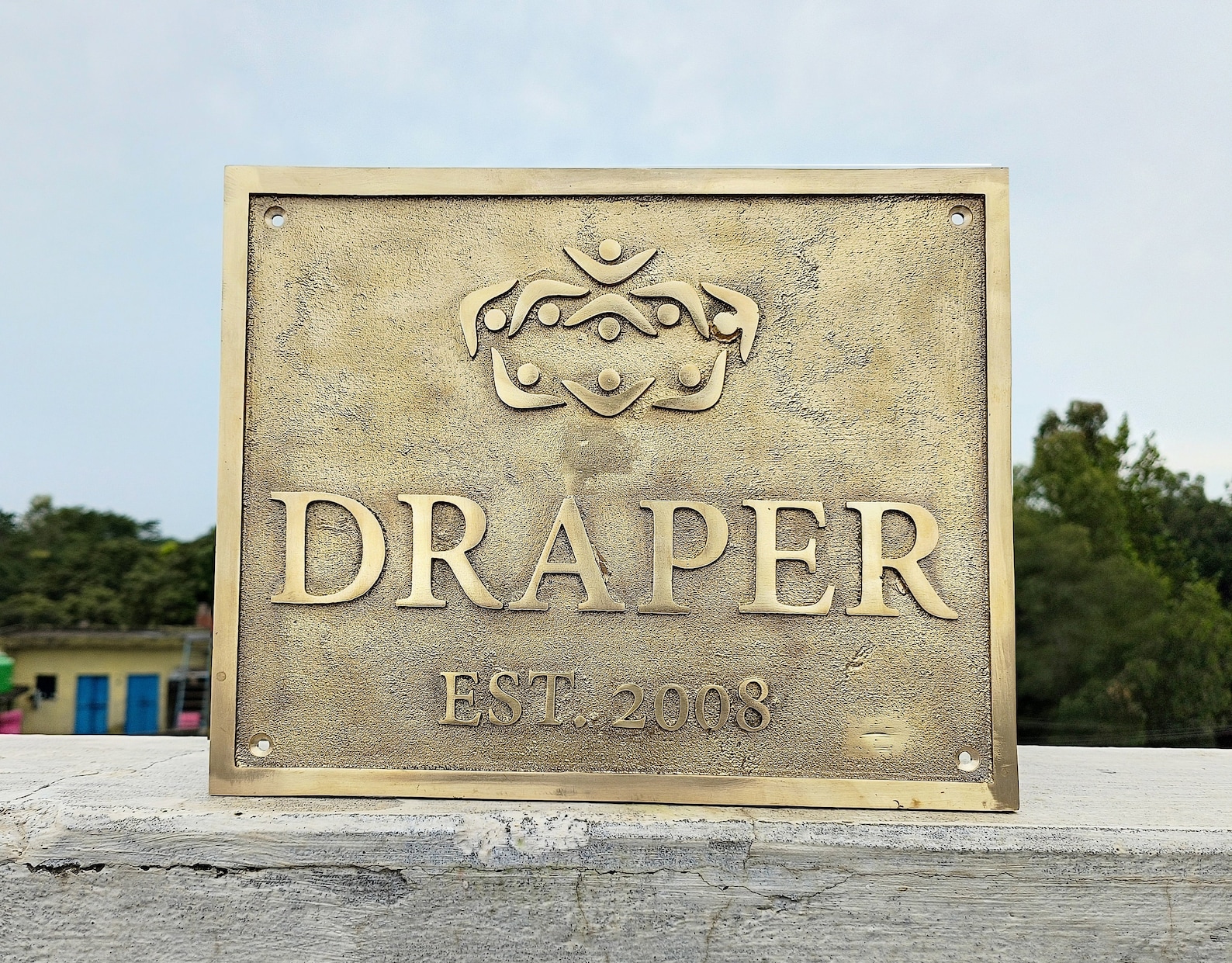 Custom Cast Brass Sign Antique Custom Logo Embossed Sign - Etsy