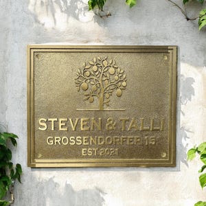 Personalized House Name Signs & Plaques - Customized Brass Plaques ...