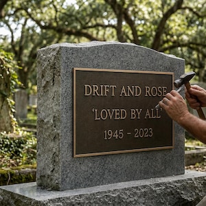 Personalized Memorial Plaque - Bronze Commemorative Sign, Bereavement ...