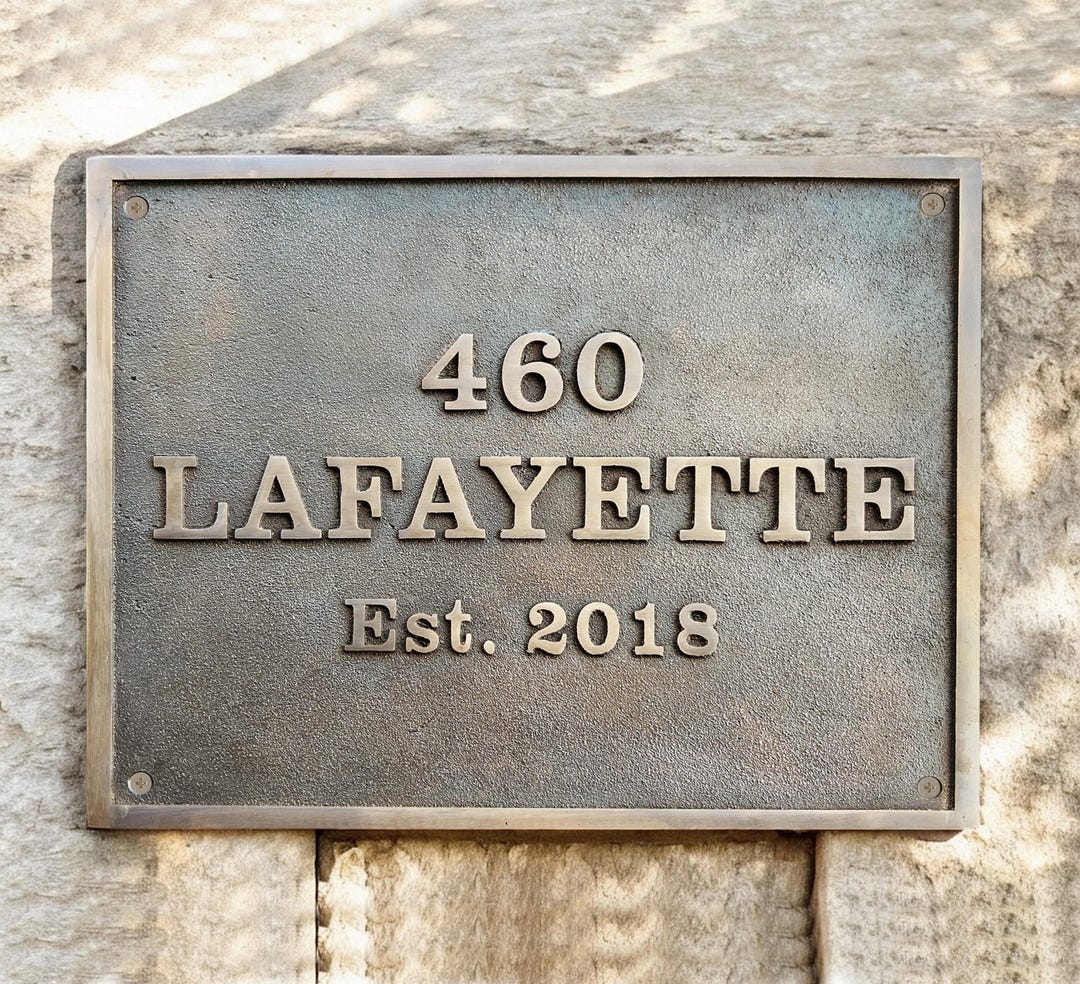 Personalized Bronze Address Signs - Street Number Plaques - Wall ...
