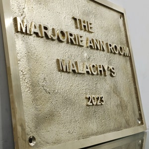 Cast Brass Custom Sign Plaques Metal Commemorative Plaque Fully ...
