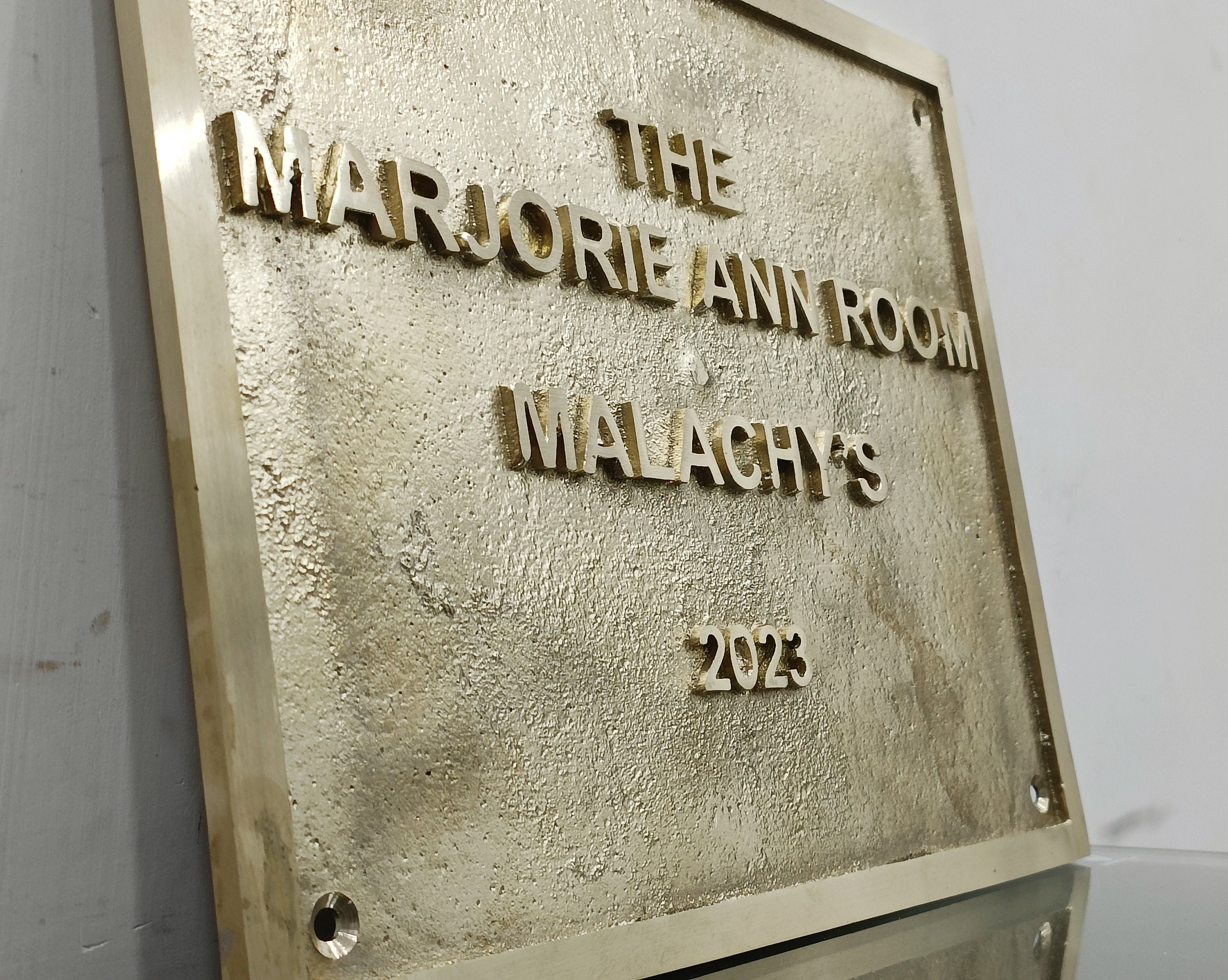 Custom Cast Brass Sign Antique Custom Logo Embossed Sign - Etsy