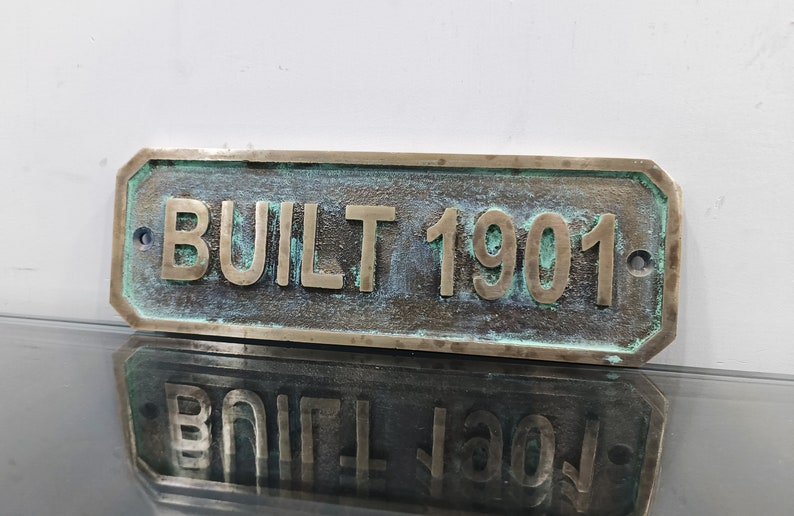 Personalized Bronze Establish Signs - Green Patina Custom Plaque ...