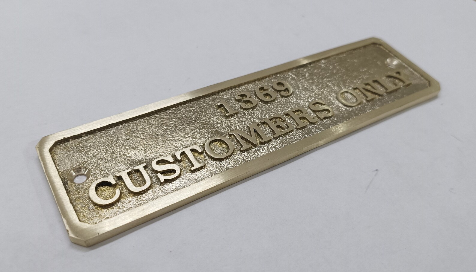 Customized Classic Brass Signs Nautical Signs and Plaques Heavy Duty 3D ...