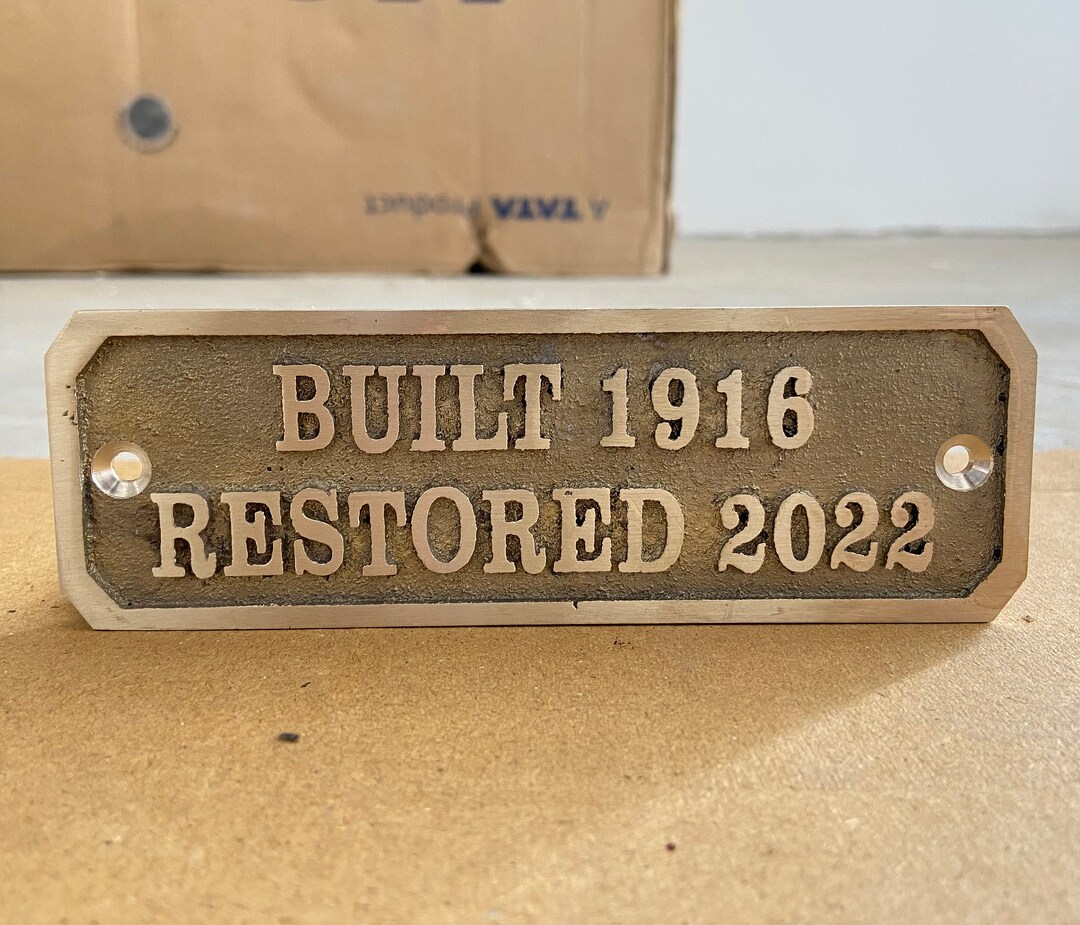 Cast Brass Custom Signs Personalized Decor Metal Signs Long Lasting Established Plaques Family ...