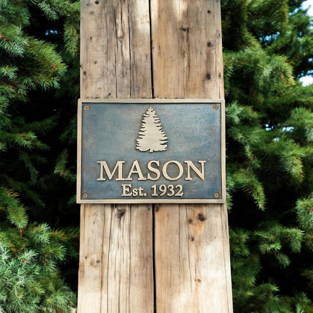 Custom Bronze Plaque – Garden Decor , Vintage-inspired Outdoor Sign ...