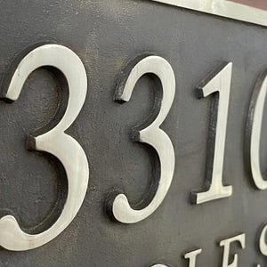 Custom Bronze House Number Plaque - Address Marker Sign - Personalized ...