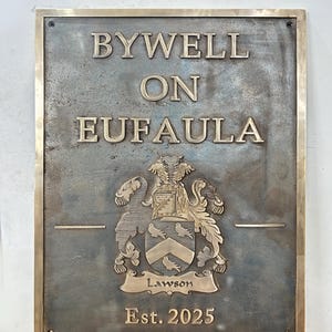 Custom Bronze Family Crest Coat of Arms Plaque - Personalized Heraldic ...