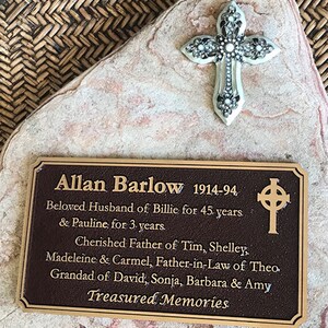 Customized Cast Brass Memorial Plaques Cemetery Colorful - Etsy