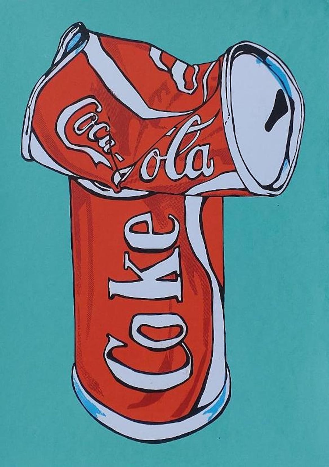 Crushed, Pop Art, Coke Cans, Prints, Retro, Warhol Style, Modern ...