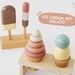 Gelato Flavors Ice Cream Set Kitchen Collections Wooden Stacking Toy ...