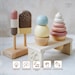 Gelato Flavors Ice Cream Set Kitchen Collections Wooden Stacking Toy ...