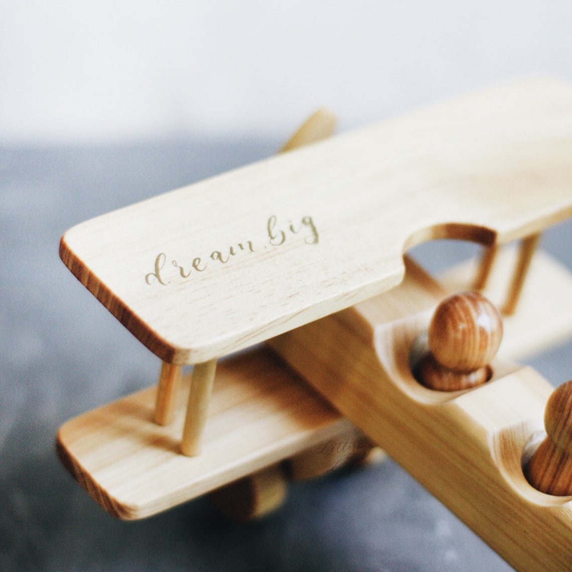 Classic Plane With Peg Dolls Premium Children's Vehicle Wooden Toy ...