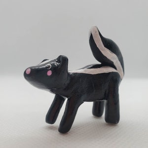 Mini Skunk, Polymer Clay Skunk, Mini Skunk Sculpture, Handmade, Hand ...