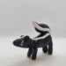 Mini Skunk, Polymer Clay Skunk, Mini Skunk Sculpture, Handmade, Hand ...