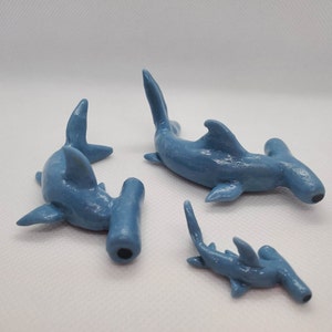 Mini Hammerhead Shark, Polymer Clay Shark, Mini Shark, Hammerhead ...