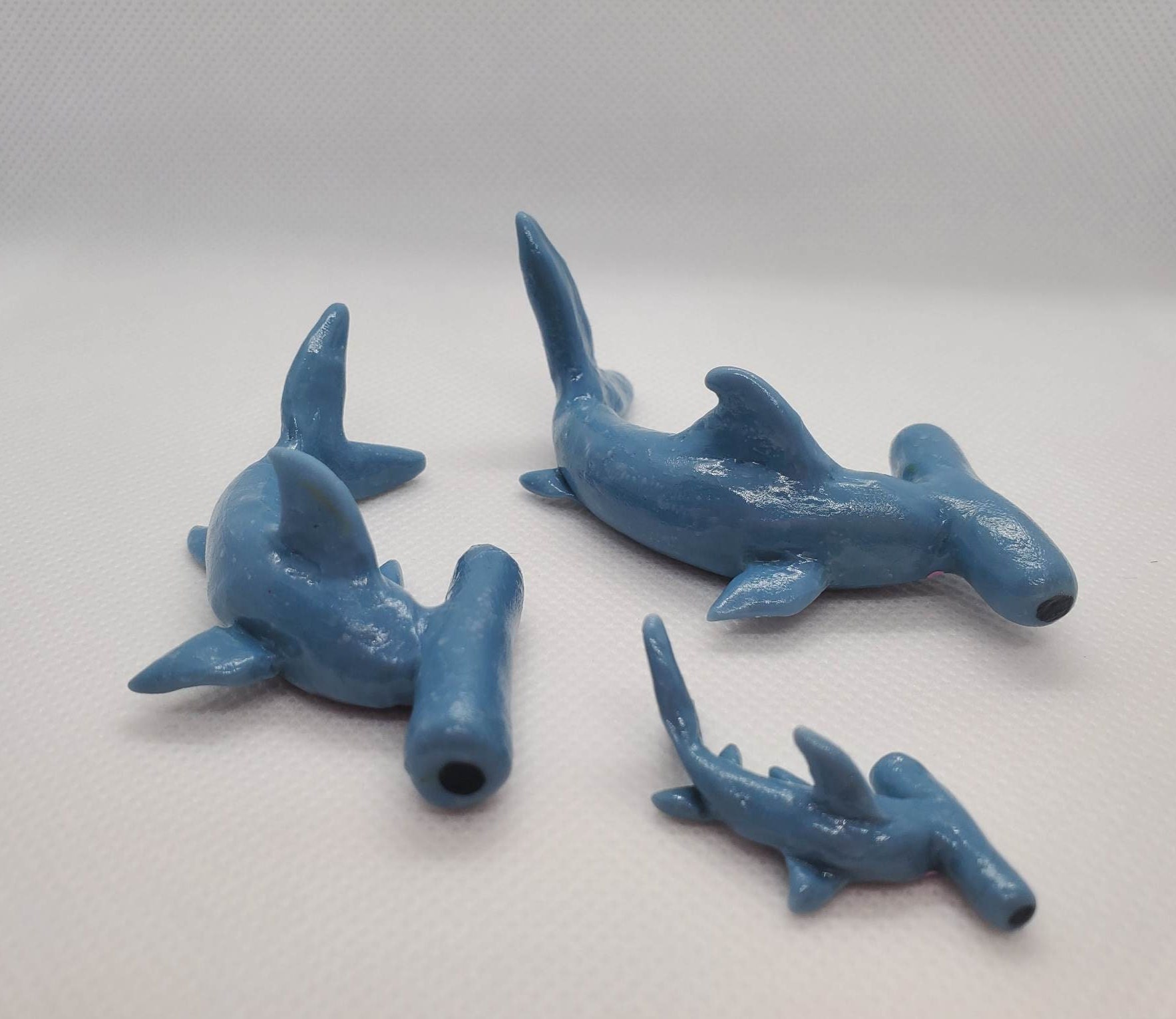 Mini Hammerhead Shark, Polymer Clay Shark, Mini Shark, Hammerhead ...