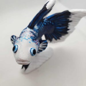 Betta Fish + Custom Pet Portrait Polymer Clay Sculpture - Etsy