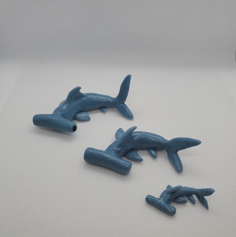 Mini Hammerhead Shark, Polymer Clay Shark, Mini Shark, Hammerhead ...