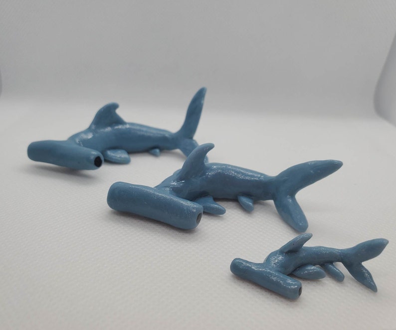 Handmade Mini Hammerhead Shark: Polymer Clay Figurine - Etsy
