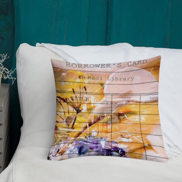 Library Card Pillow - Etsy