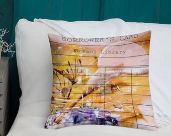 Library Card Pillow - Etsy